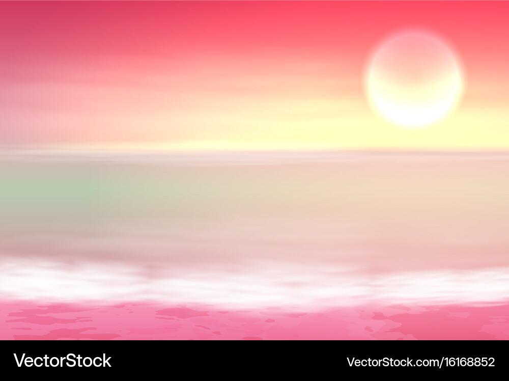 Beautiful purple sea sunset Royalty Free Vector Image