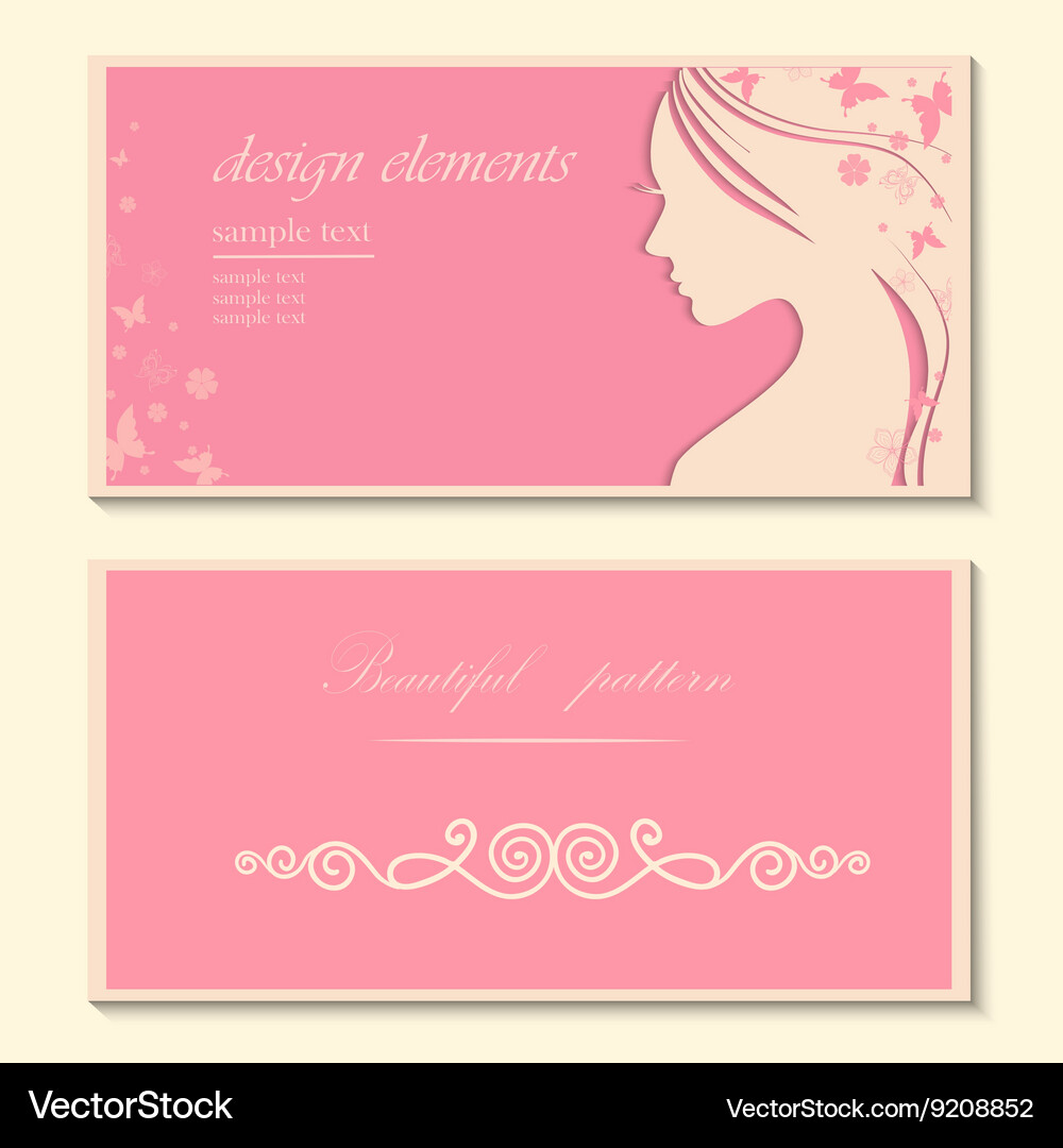 Booklet with a beautiful woman template Royalty Free Vector