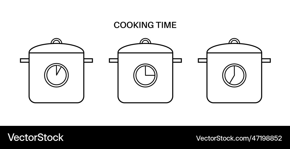 Cooking in the saucepan Royalty Free Vector Image