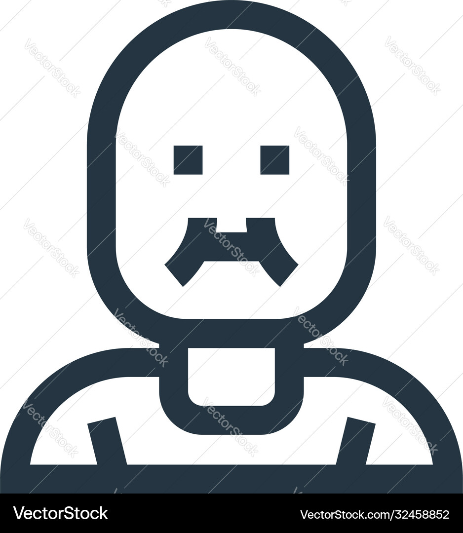 Fat icon isolated on white background outline Vector Image