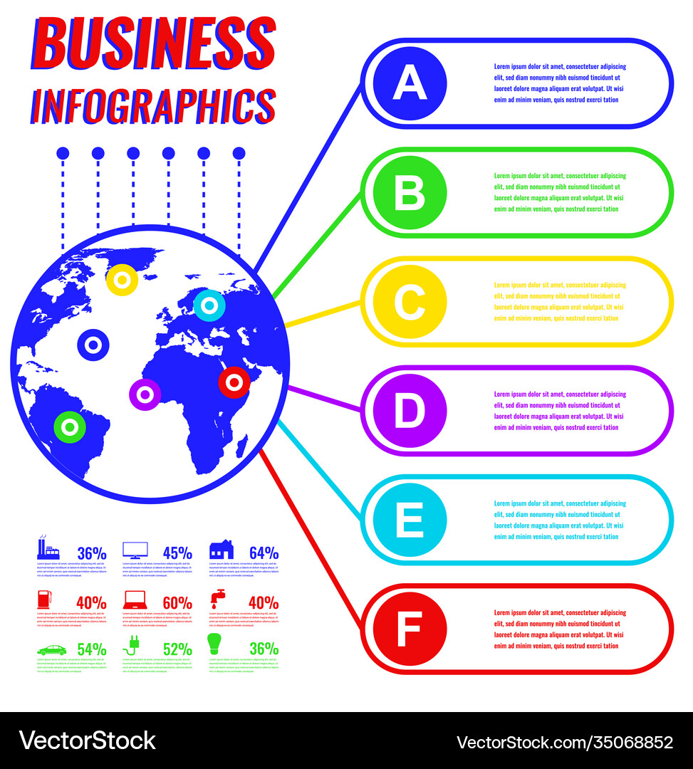 Infographics set for business and presentation Vector Image