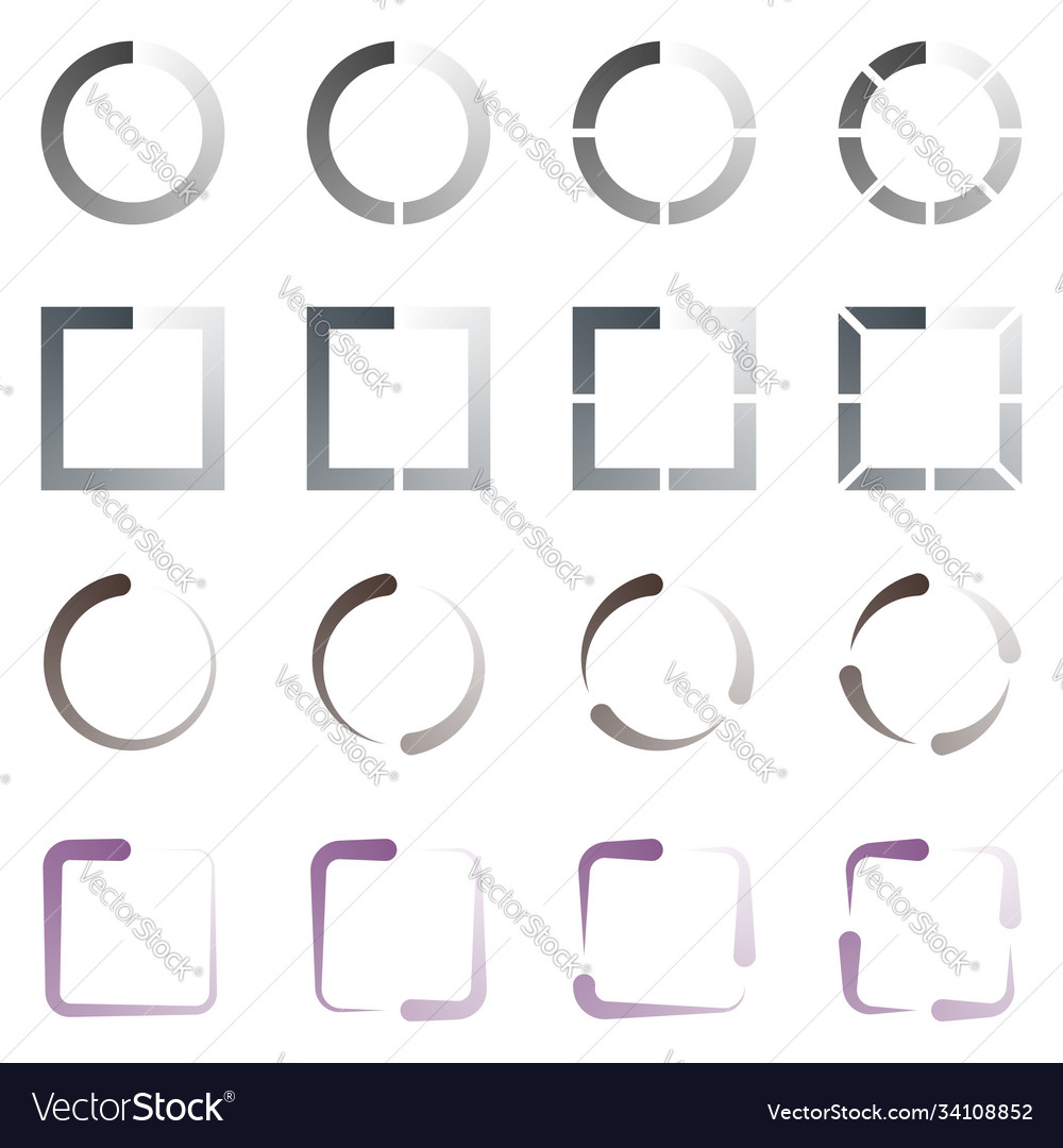 Interface preloaders design elements icons Vector Image