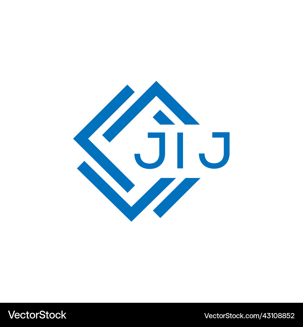 Jij letter logo design on white background Vector Image