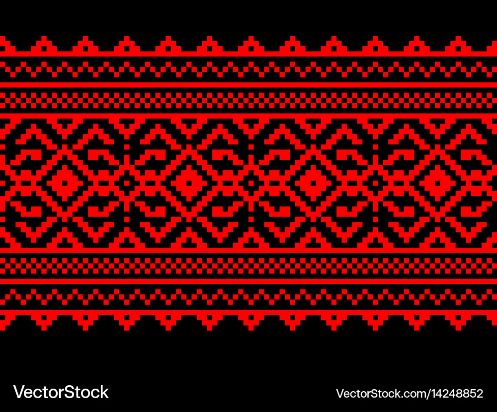 Of ukrainian folk seamless pattern Royalty Free Vector Image