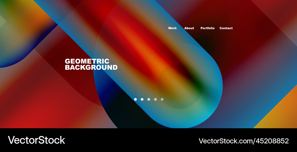 Round shapes and circles with liquid gradients Vector Image