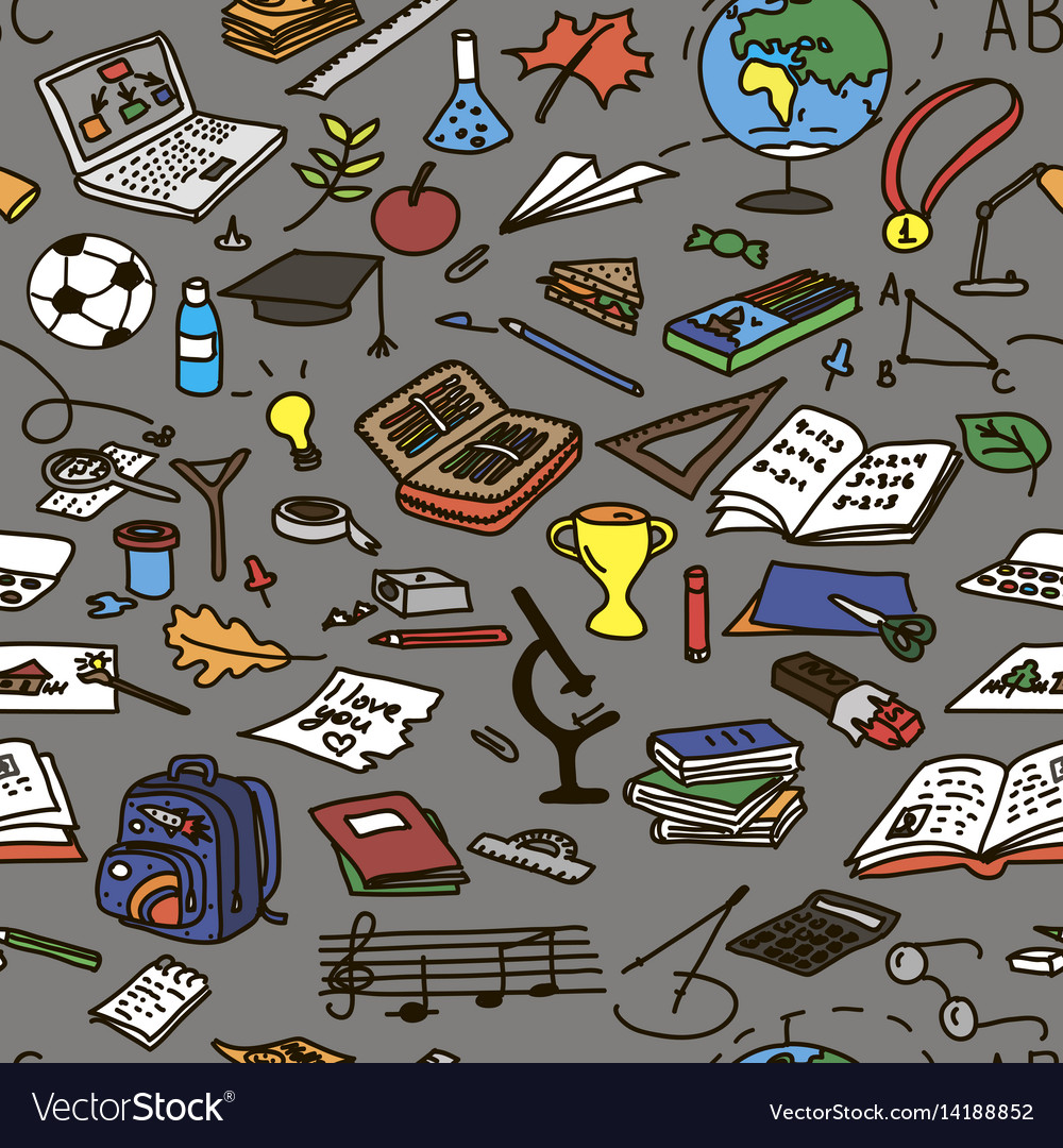Set back to school educational objects Royalty Free Vector