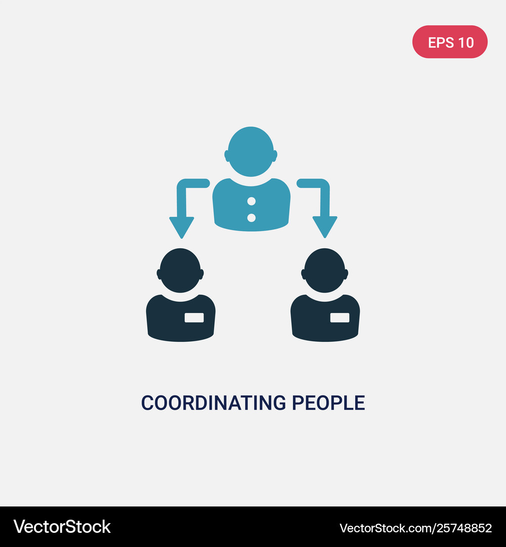 Two color coordinating people icon from social Vector Image