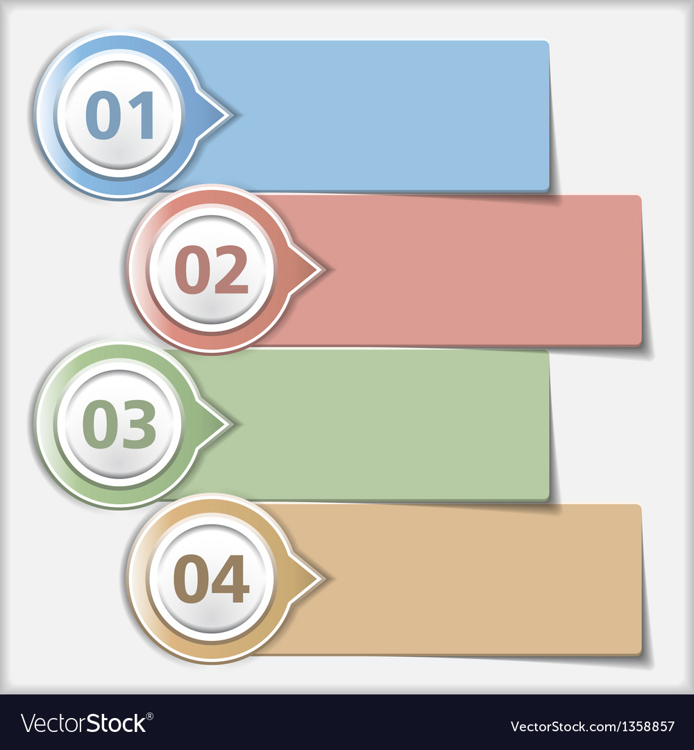 Design template with four elements Royalty Free Vector Image