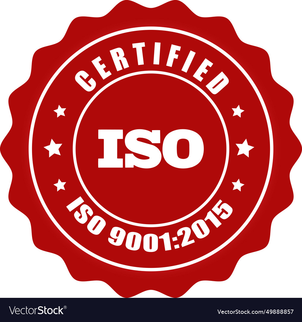 Iso seal iso stamp certified company certificate Vector Image