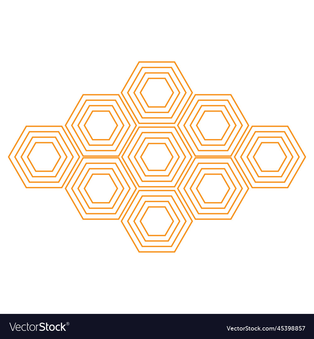 Modern geometric hexagonal shape design Royalty Free Vector