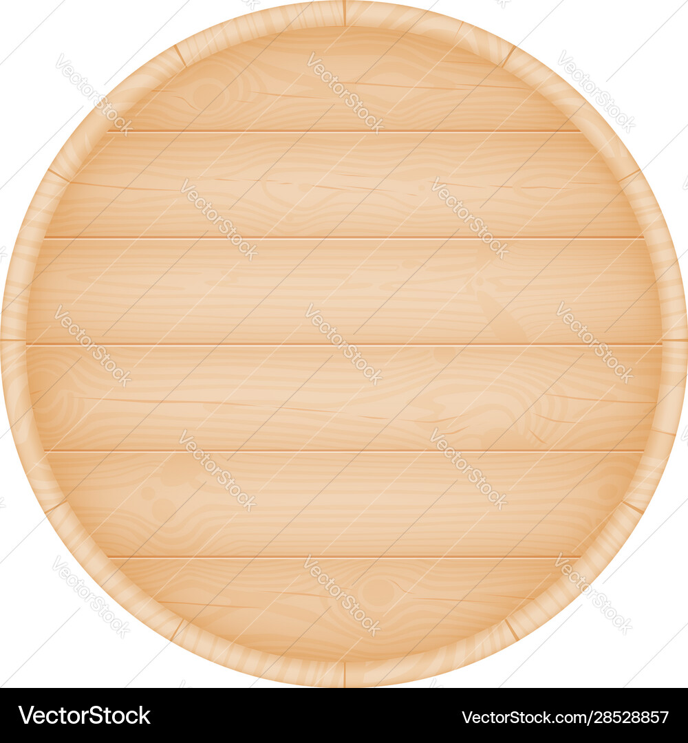 Natural wooden barrel bottom Royalty Free Vector Image