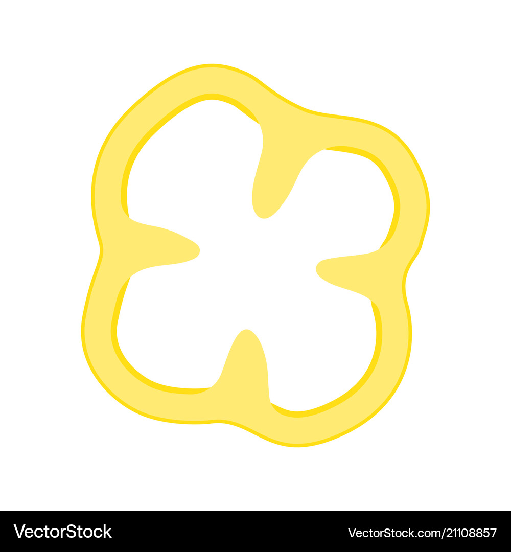 Pepper yellow pepper slice Royalty Free Vector Image