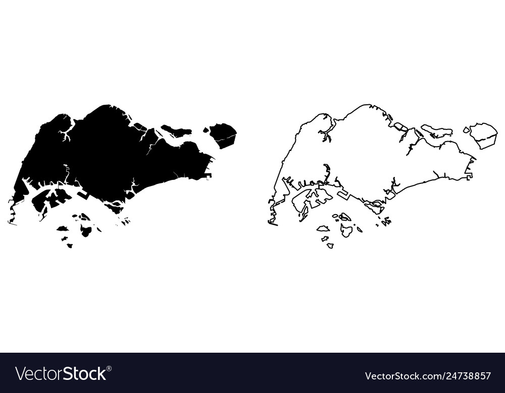 Simple only sharp corners map - republic Vector Image
