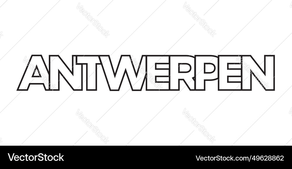 Antwerpen in the belgium emblem design Royalty Free Vector