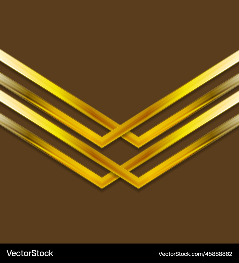 Bright golden arrow shapes background Royalty Free Vector