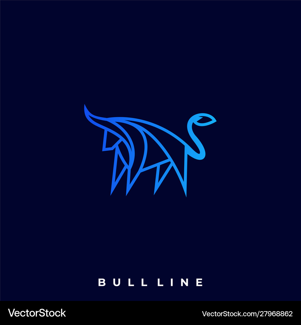 Bull line Designvorlage Lizenzfreies Vektorbild