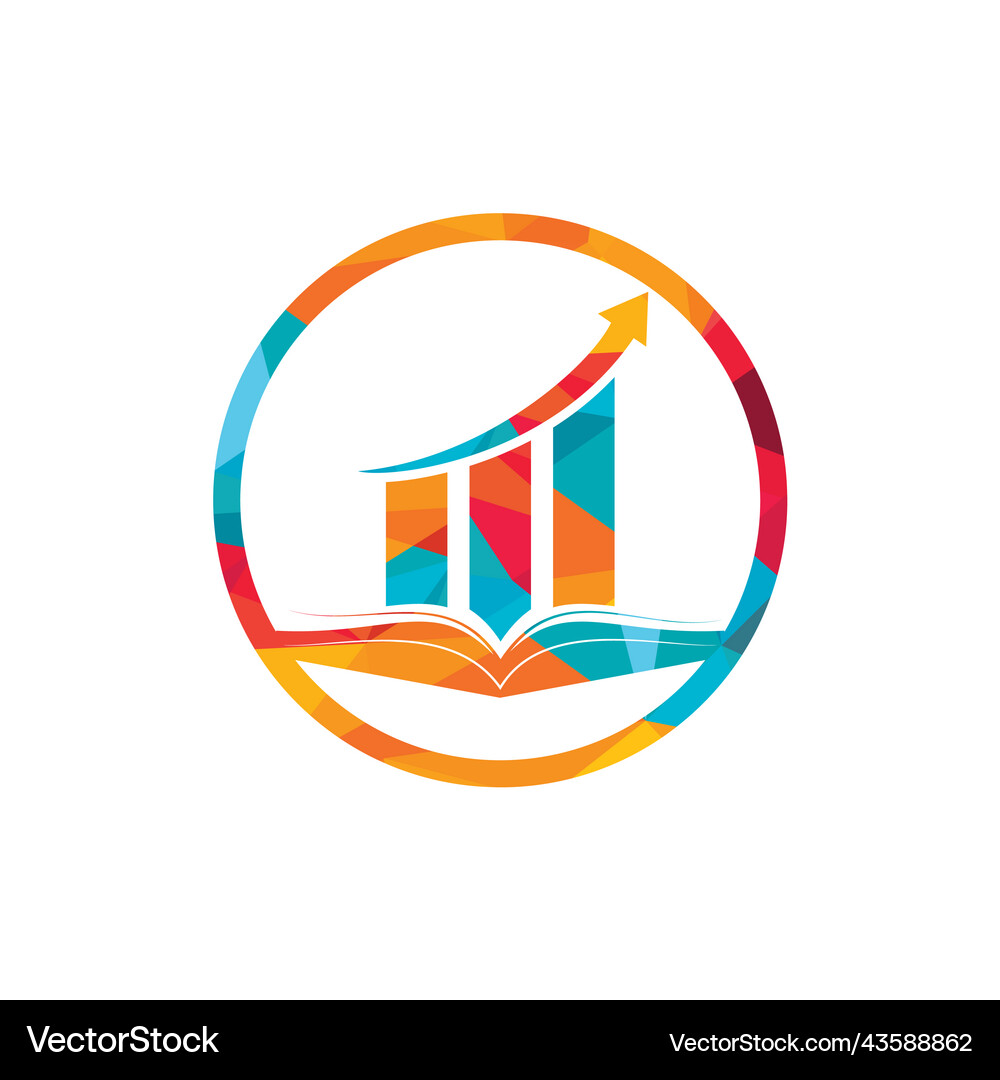 Business growth education logo design Royalty Free Vector
