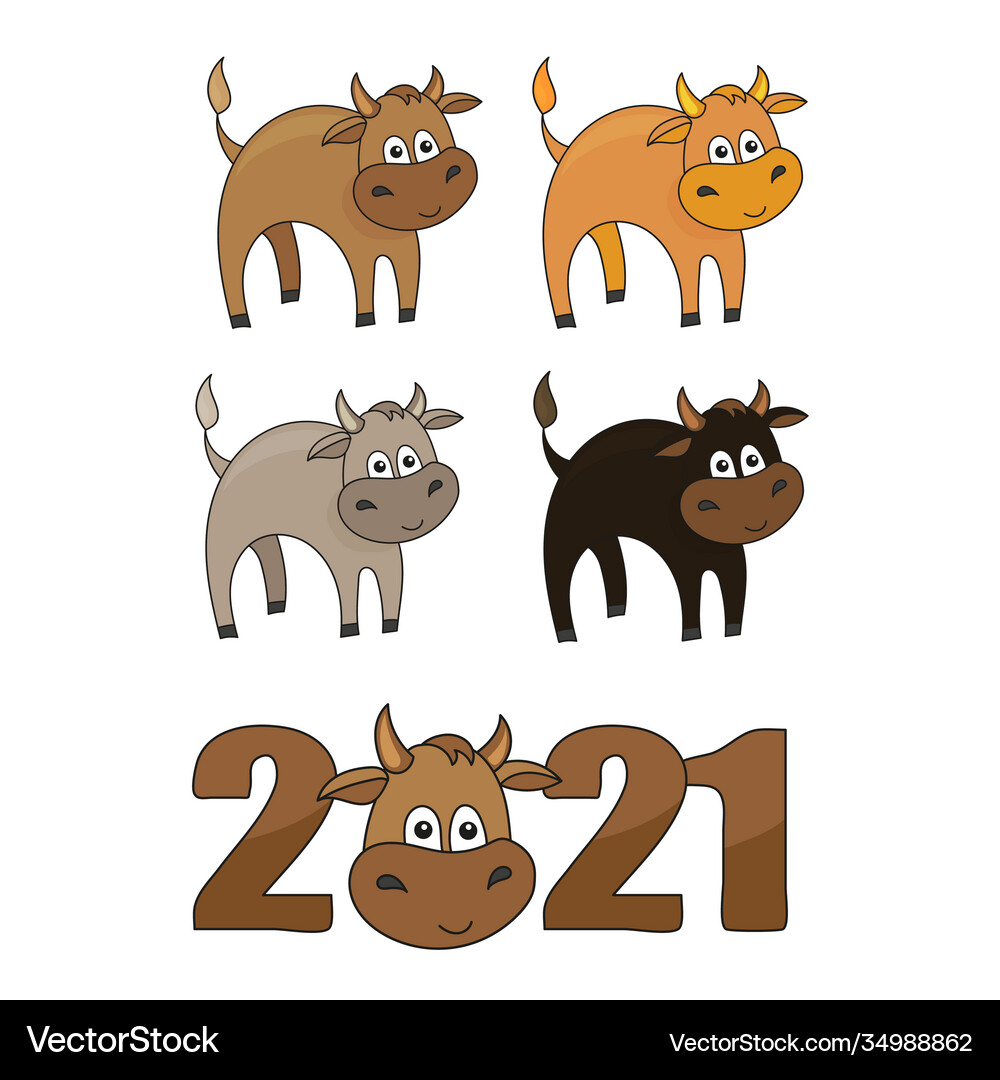 Collection stickers with heads cute Royalty Free Vector