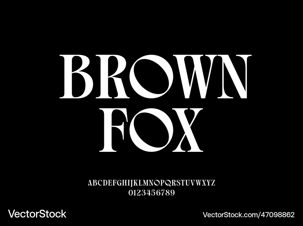 Elegant luxury serif display font Royalty Free Vector Image