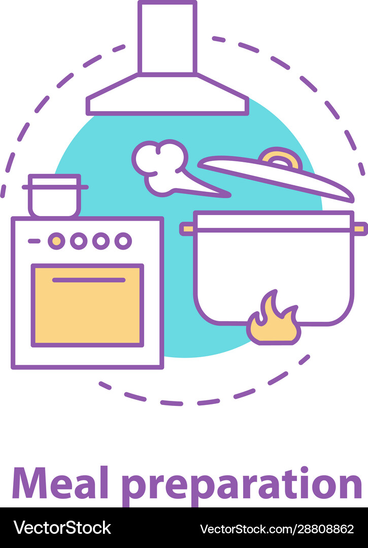 Food preparation concept icon Royalty Free Vector Image