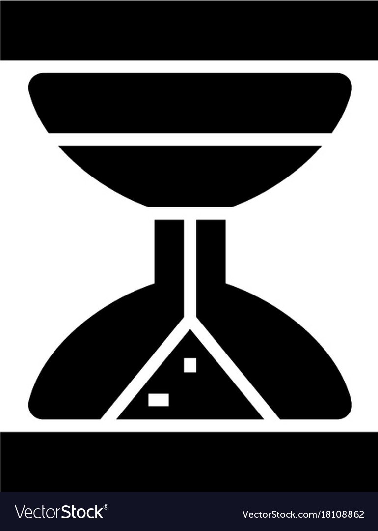 Hourglass icon black sign Royalty Free Vector Image
