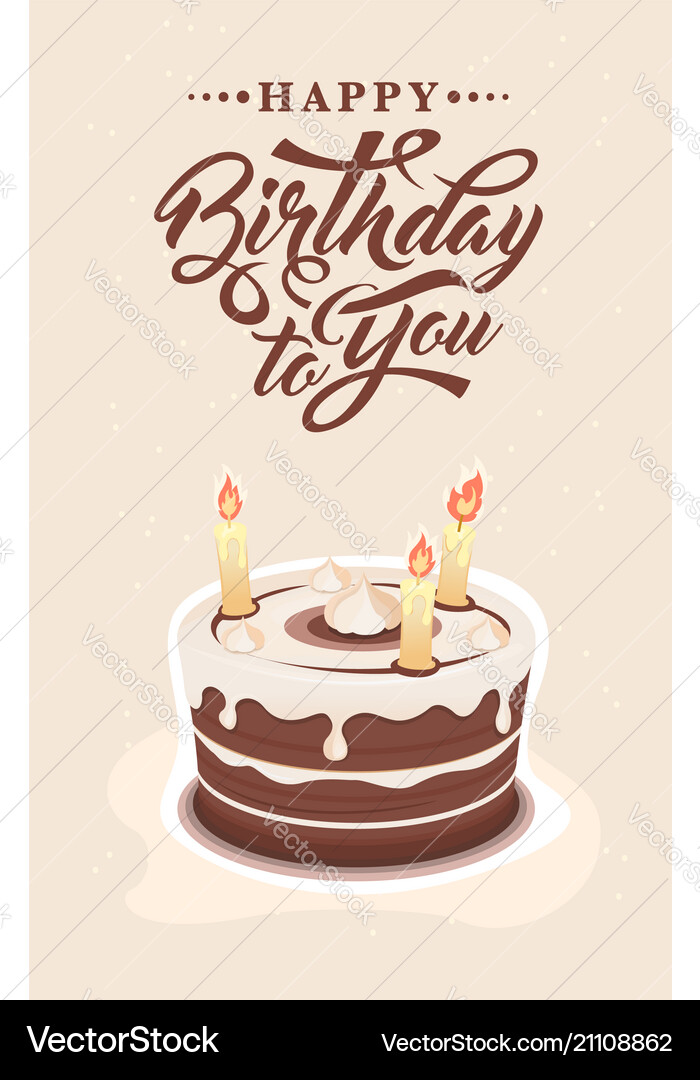 Invitation card with cake Royalty Free Vector Image