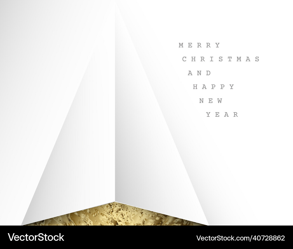 Merry christmas card with a triangle Royalty Free Vector