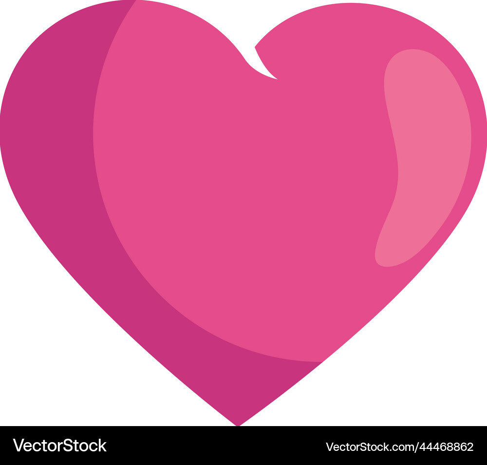 Pink heart love Royalty Free Vector Image - VectorStock