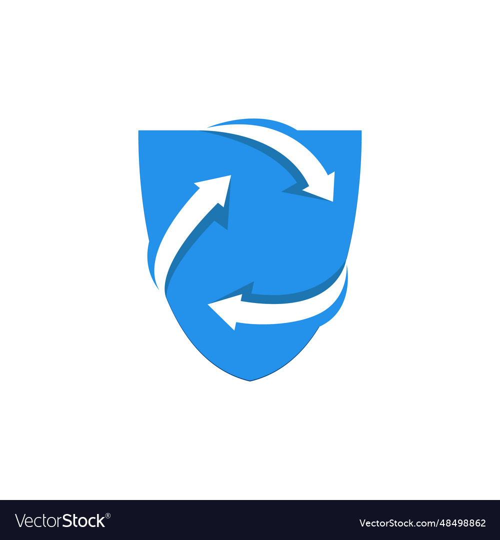 Shield Captcha Icon Logo Royalty Free Vector Image