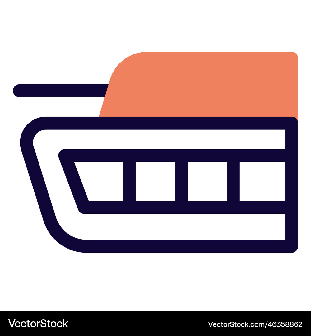Suspension railway vehicle suspended from fixed Vector Image