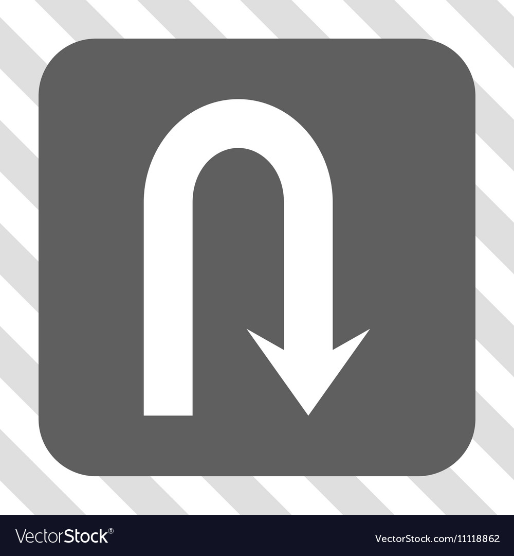 Turn back rounded square button Royalty Free Vector Image