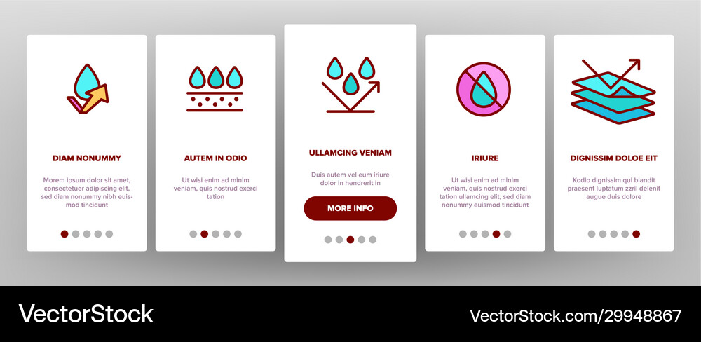 Color waterproof water resistant materials Vector Image