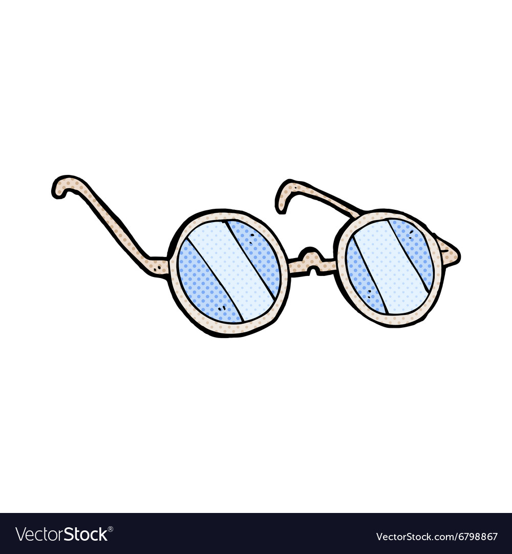 Comic cartoon spectacles Royalty Free Vector Image