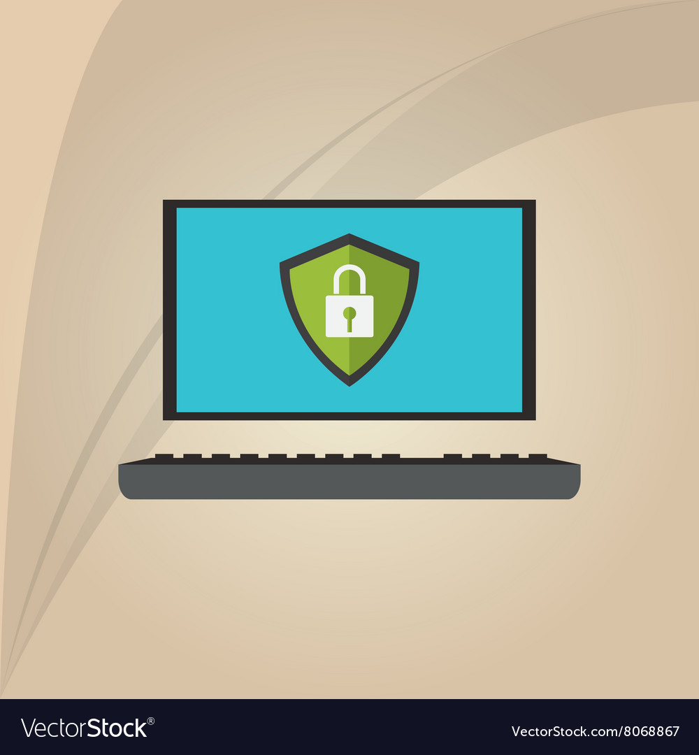 Cyber security antivirus design Royalty Free Vector Image