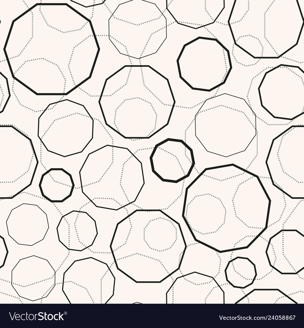 Dotted polygons seamless pattern Royalty Free Vector Image