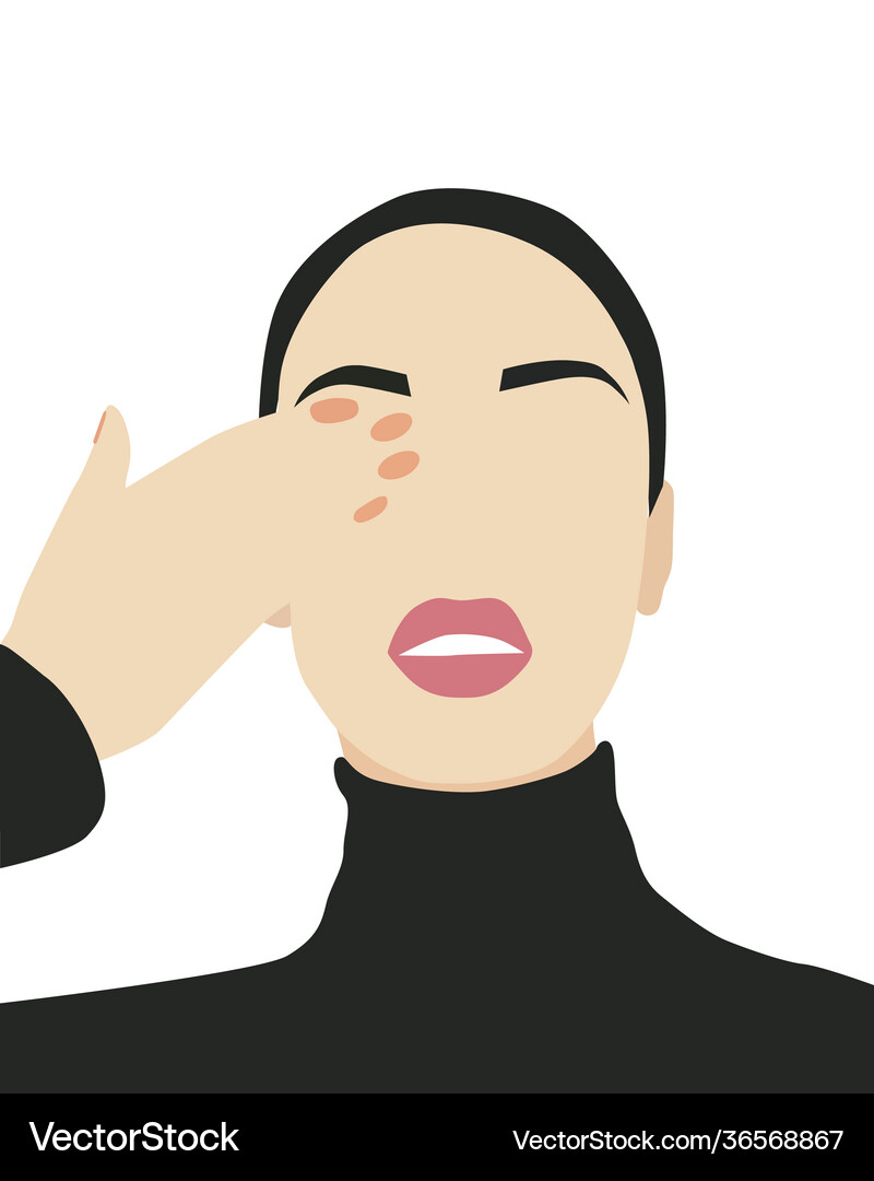 Girl in black jacket Royalty Free Vector Image