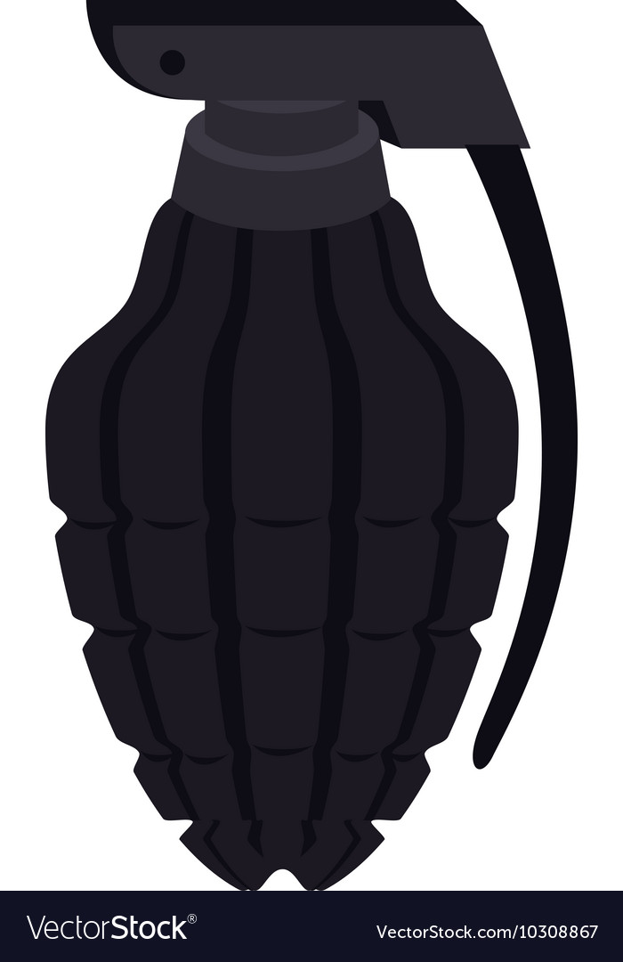 Grenade weapon explosive Royalty Free Vector Image