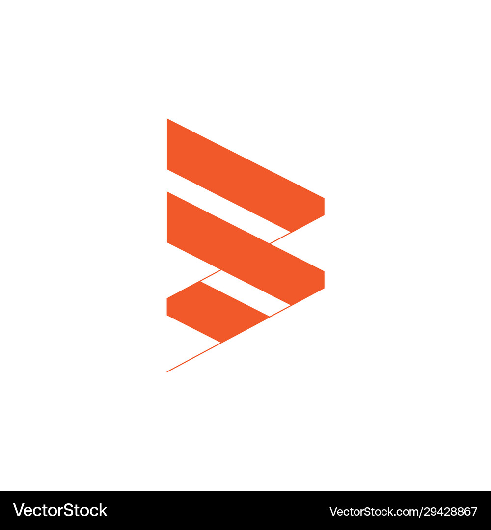 Striped B Logo Premium Vector | Web Hexagon With Striped Color For