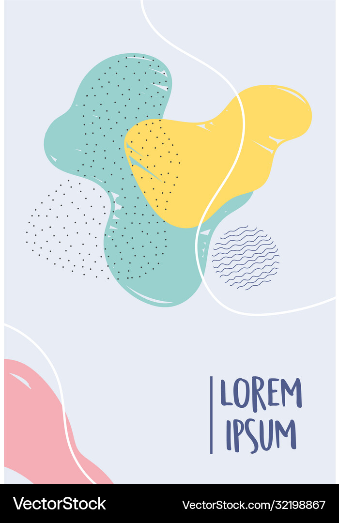 Memphis style abstract decoration texture color Vector Image