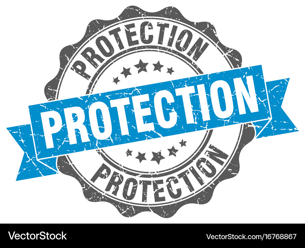 Protection stamp sign seal Royalty Free Vector Image