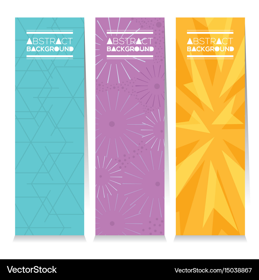 Set of different three stripes graphic banner Vector Image