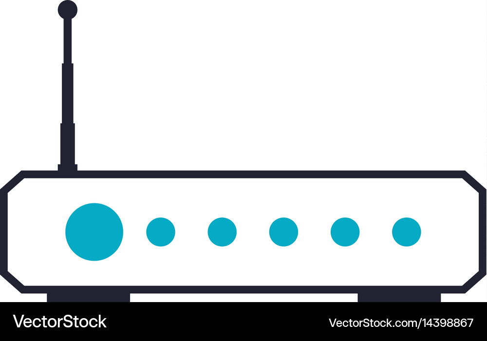 Wifi internet modem Royalty Free Vector Image - VectorStock