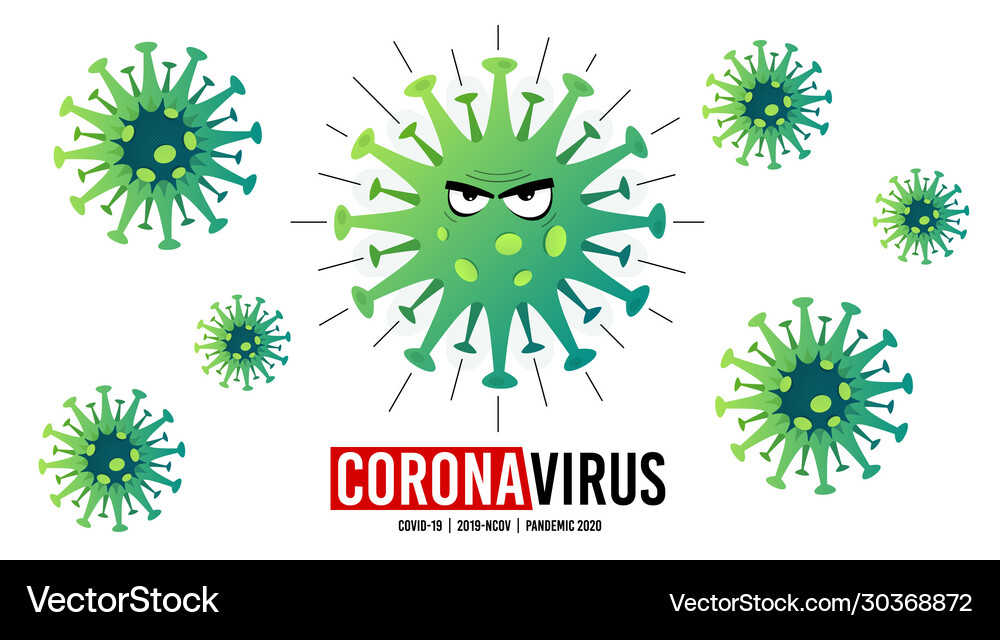 Angry coronavirus covid-19 background corona Vector Image