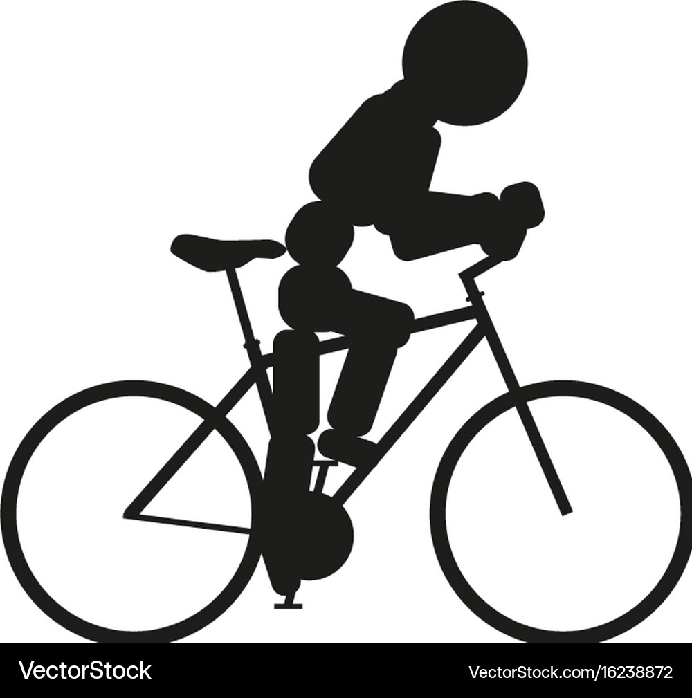 Bicycle sign black icon Royalty Free Vector Image