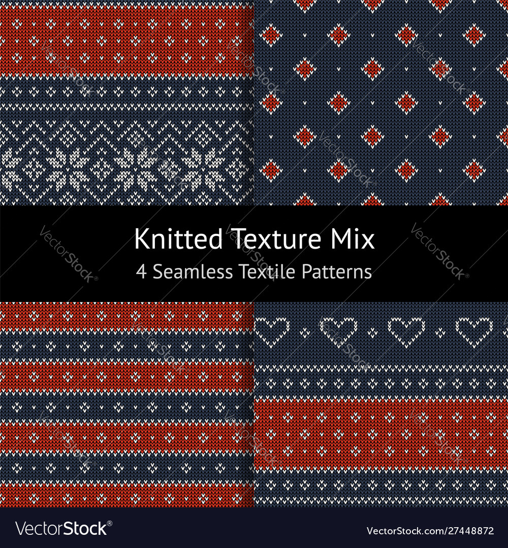 Christmas pattern set Royalty Free Vector Image