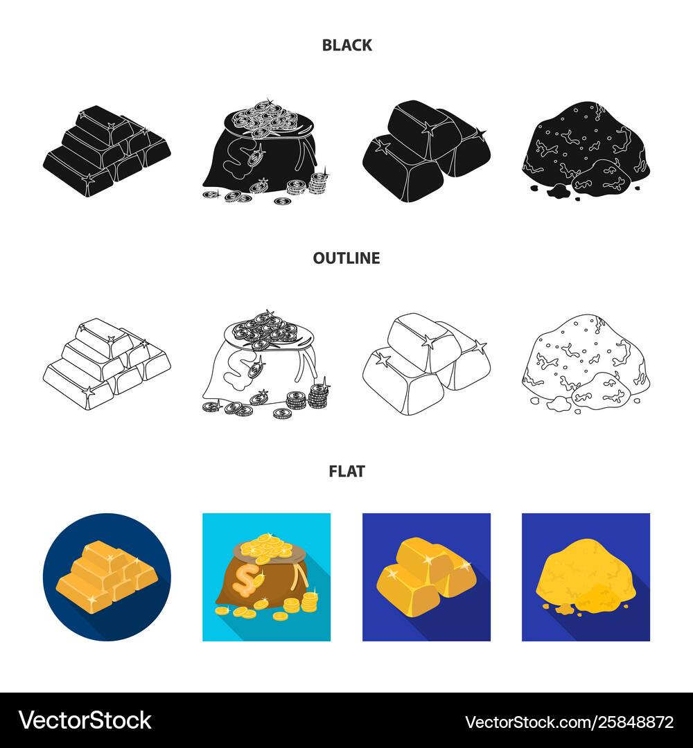 Design and gold symbol collection Royalty Free Vector Image