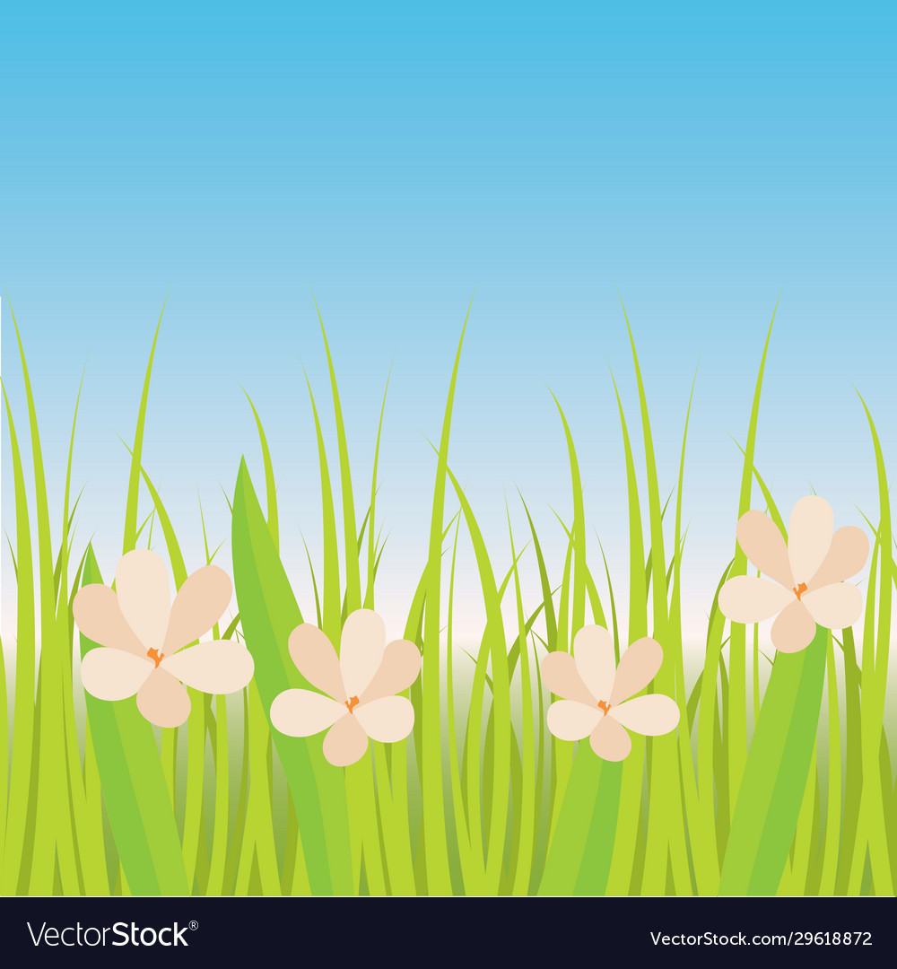 Hello spring landscape Royalty Free Vector Image