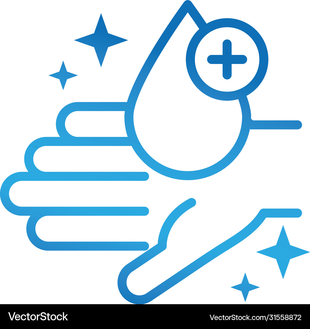 Personal hand hygiene water drop disease Vector Image
