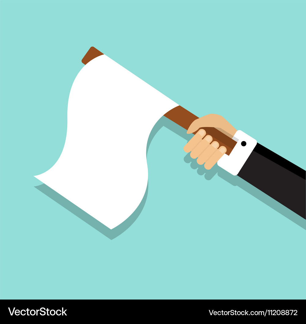 Recognition defeat and a signal to surrender Vector Image