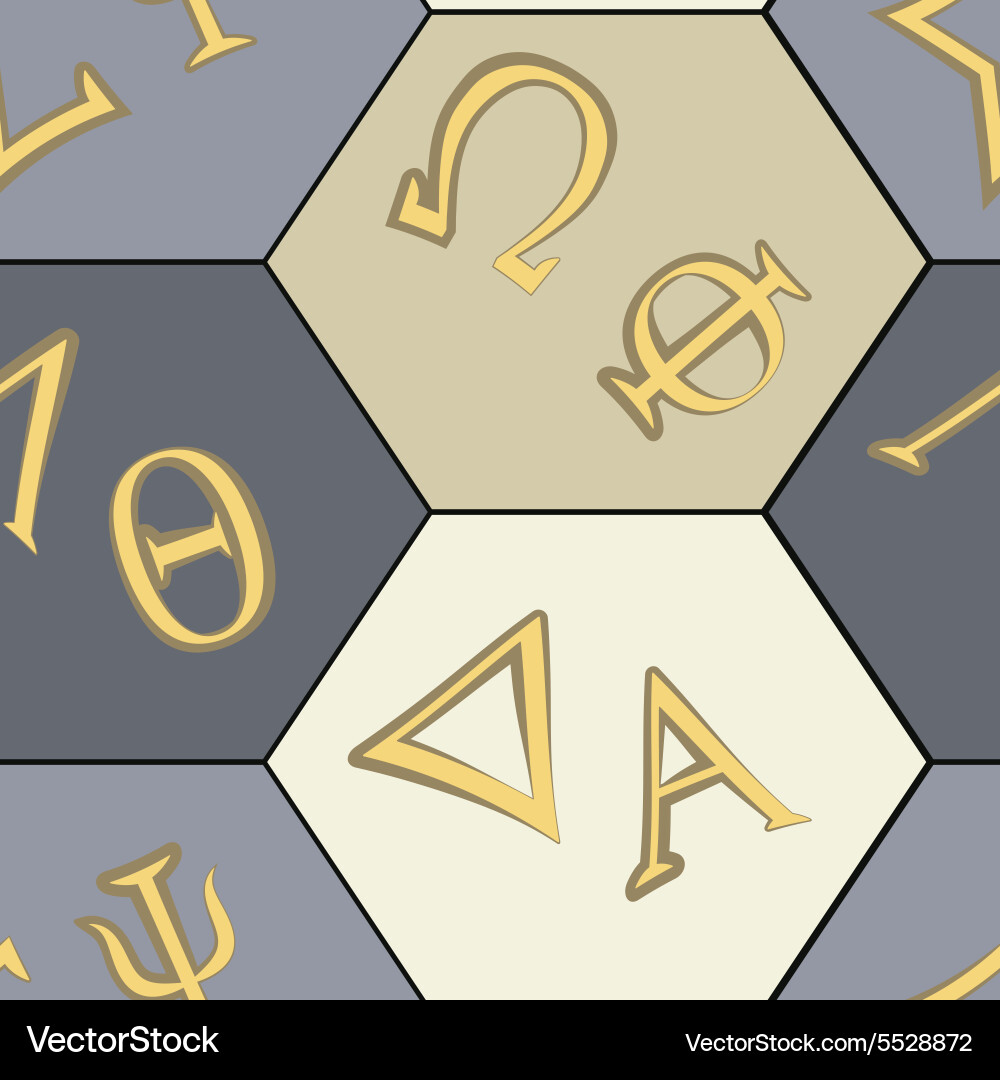 Seamless background with the greek alphabet Vector Image